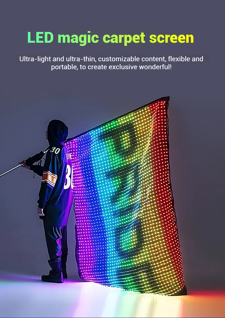 P20 P15 Transparent Flying LED Display - Drone Magic Carpet Screen