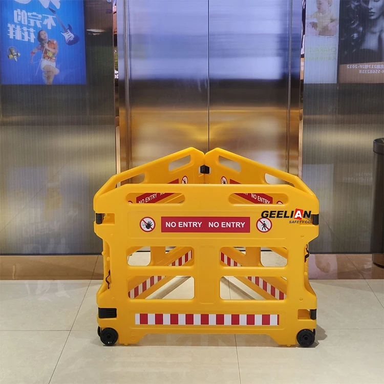 Folding Safety Barrier - Durable and Reflective Plastic Fence