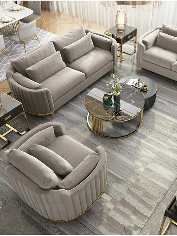 Nordic Light Luxury Fabric Sofa Living Room Furniture High Quality ...