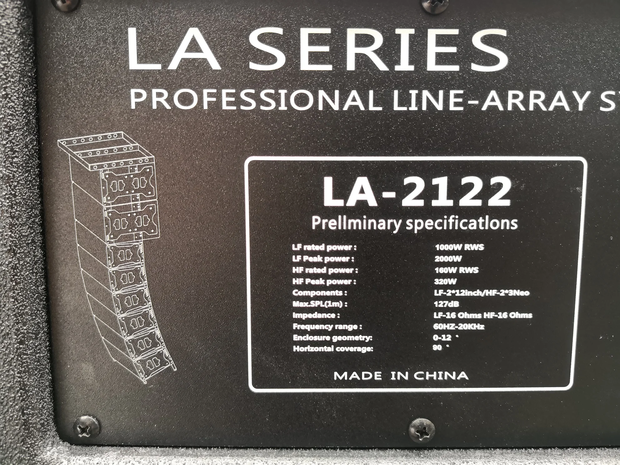 LA-2122 Professional Passive Line Array Speaker - 1400W RMS