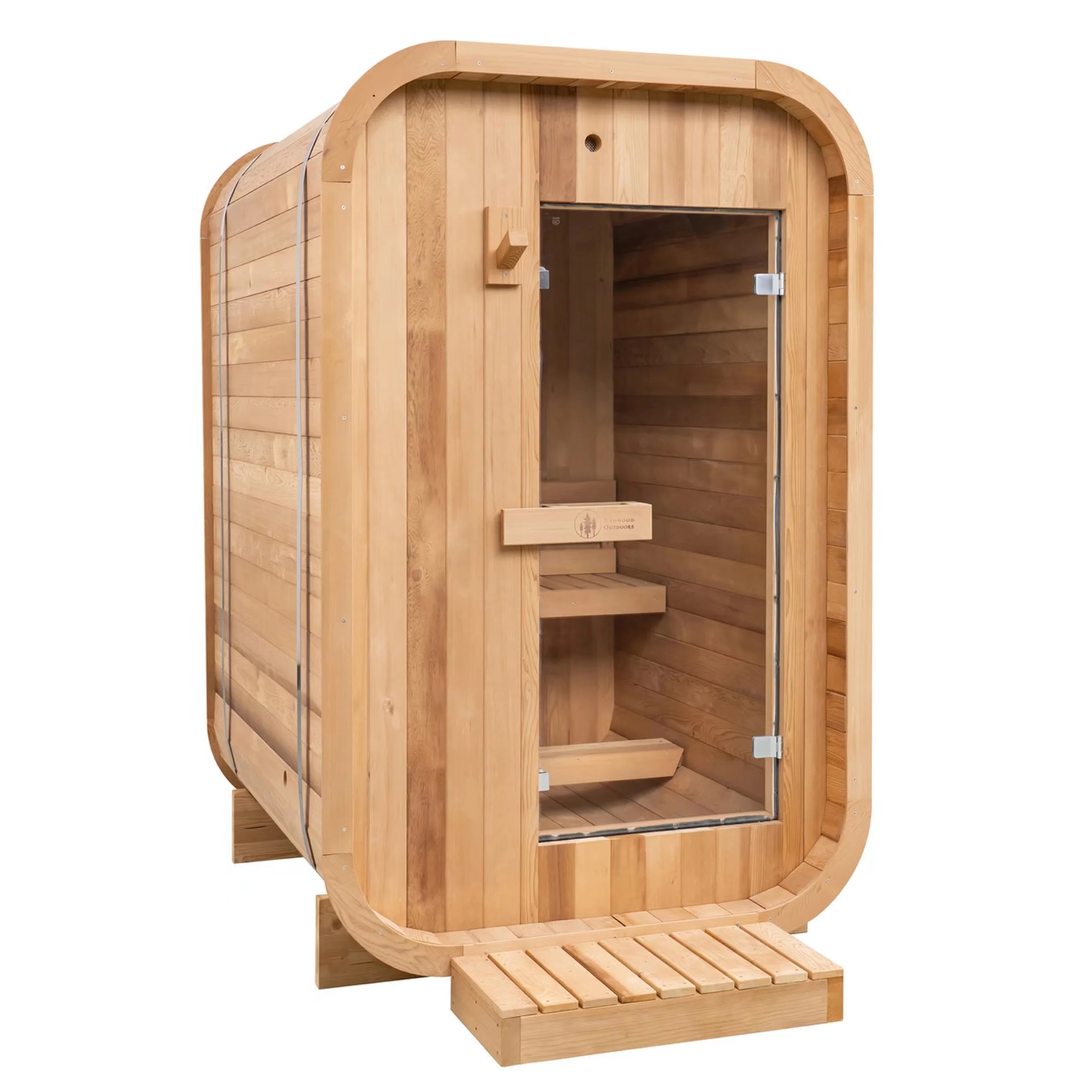 1 Person Square Cedar Sauna Outdoor Steam Sauna Room Cube Sauna With ...