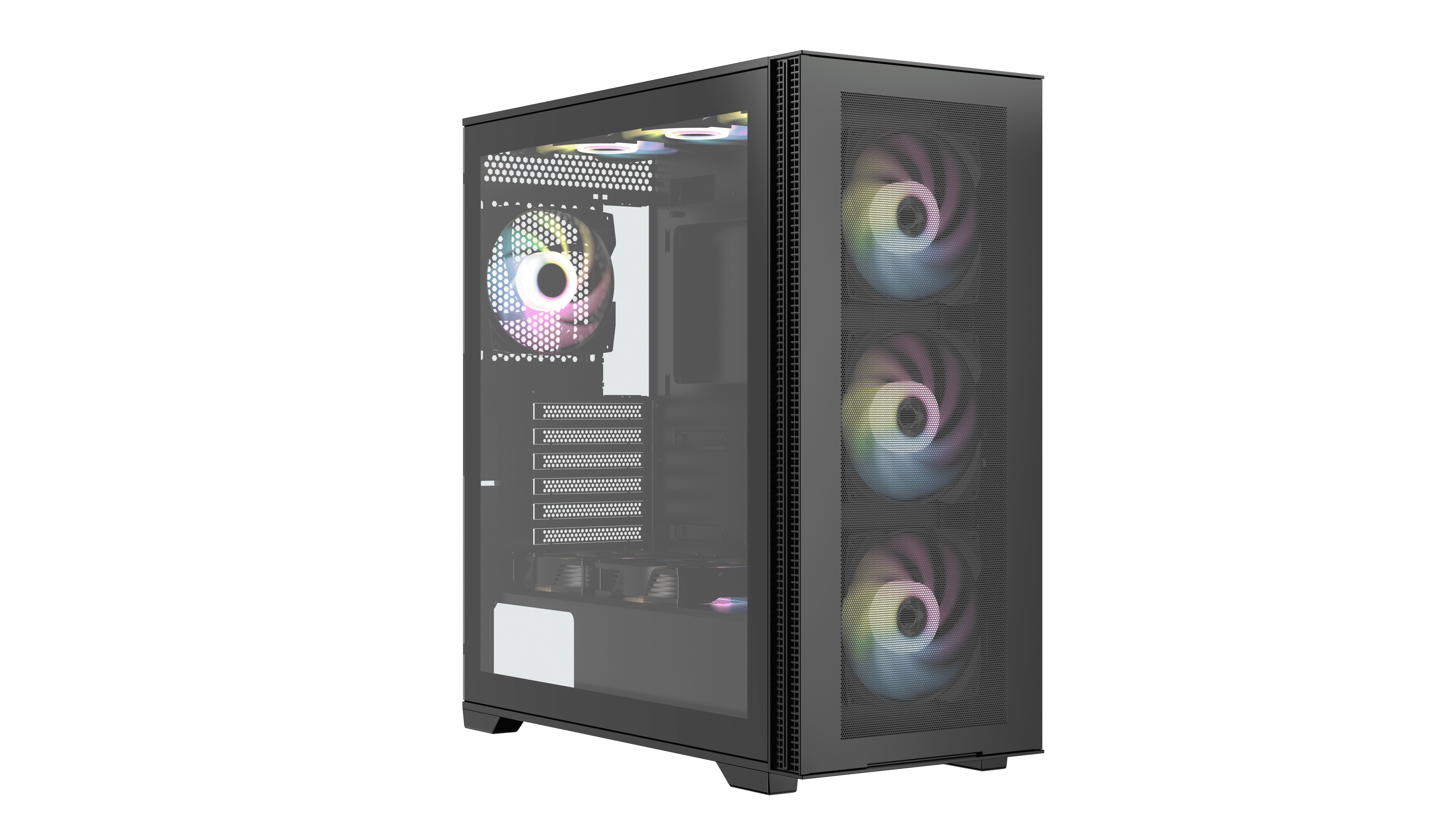 Free Simple Full Tower Computer Chassis 120 240 360 Water Cooled Side ...