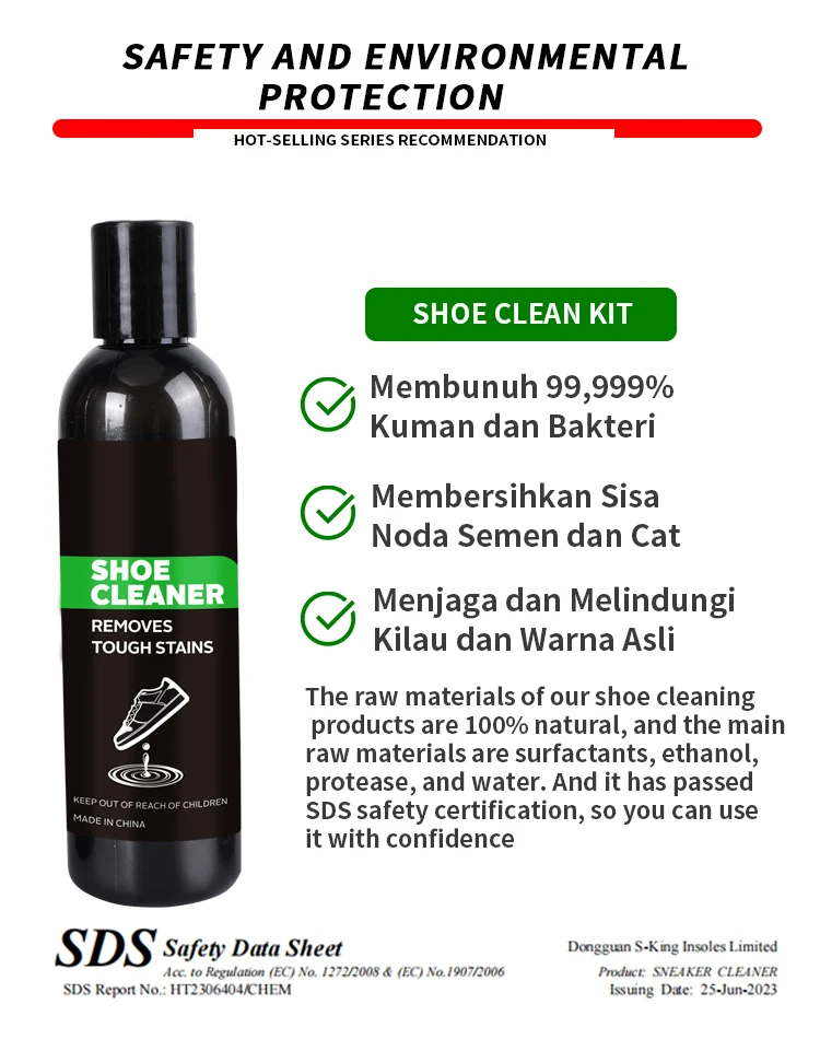 Natural Sneaker Cleaner Liquid Sneaker Shoe Cleaning Kit Shoe Cleaner ...