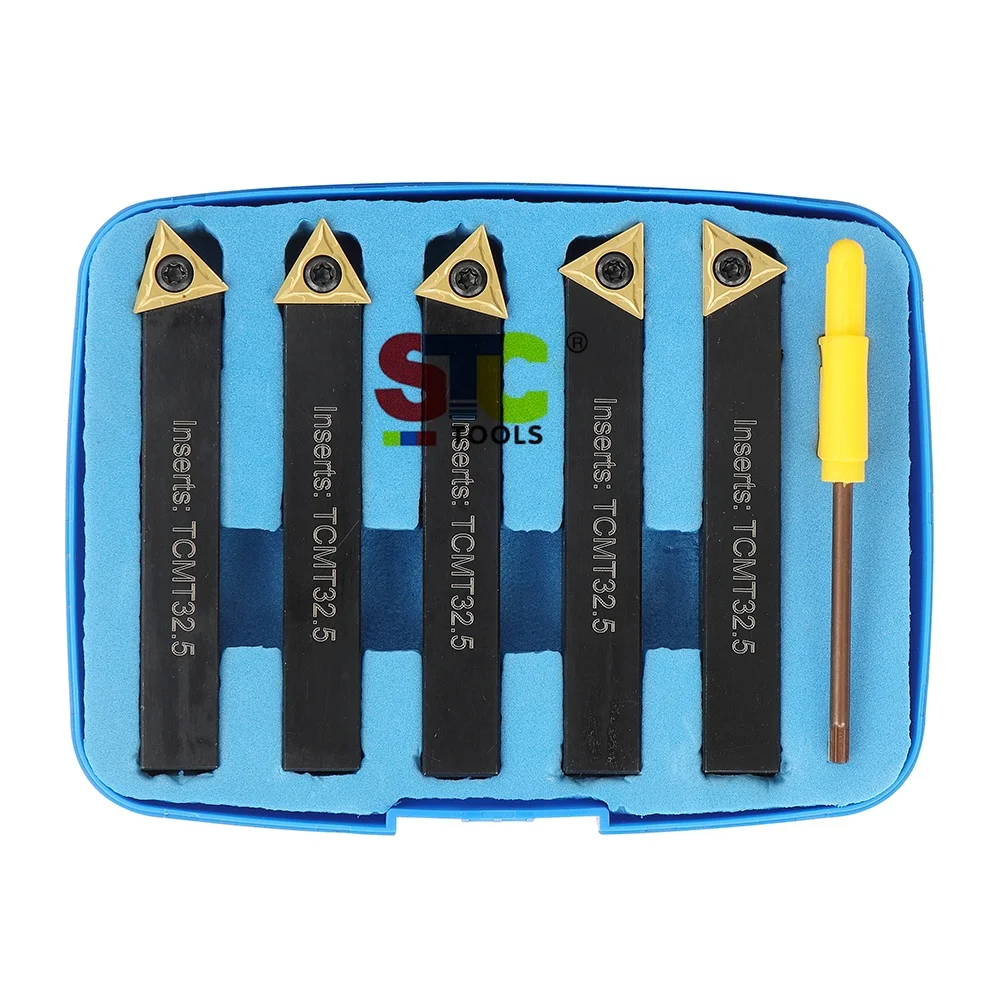 Lathe Indexable Carbide Insert 5pc Turning Tool Holder Set - Buy ...