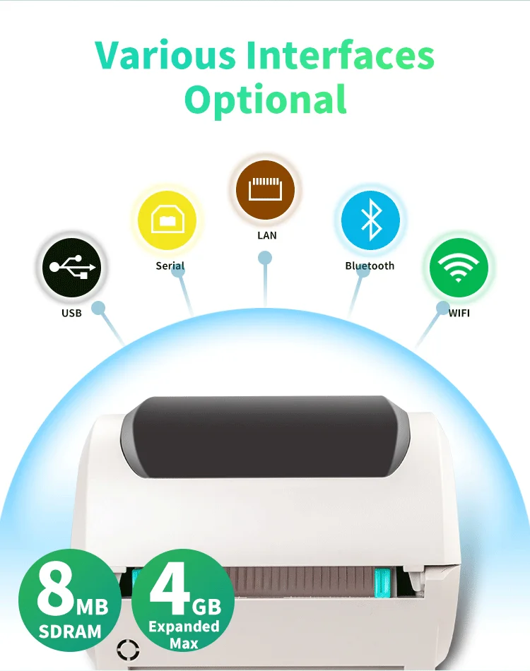 Winpal Wp300b Desktop 4 Inch Thermal Printers Barcode 4x6 Label Printer ...