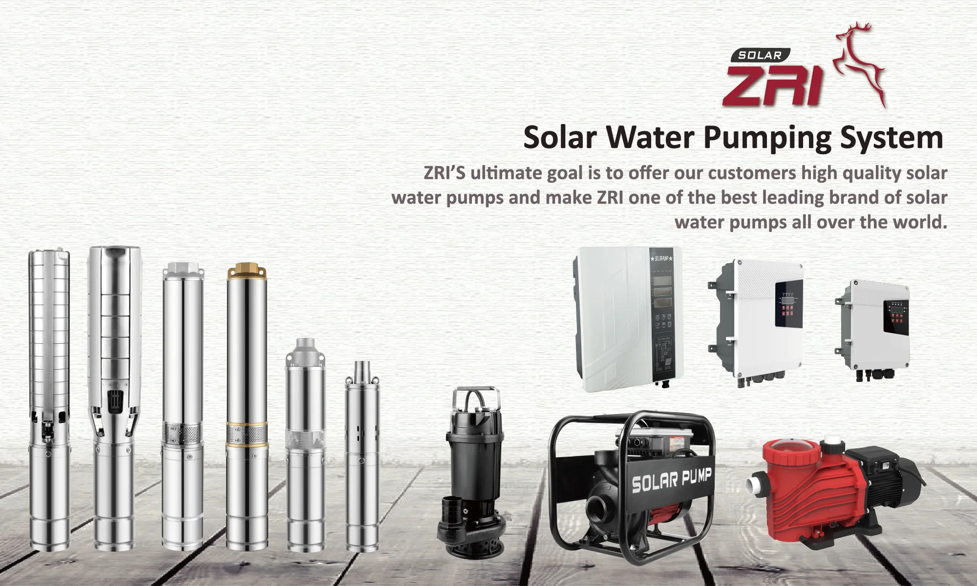 Zri High Pressure Solar Powered Water Pump, 45000L/h, OEM | Wholesale