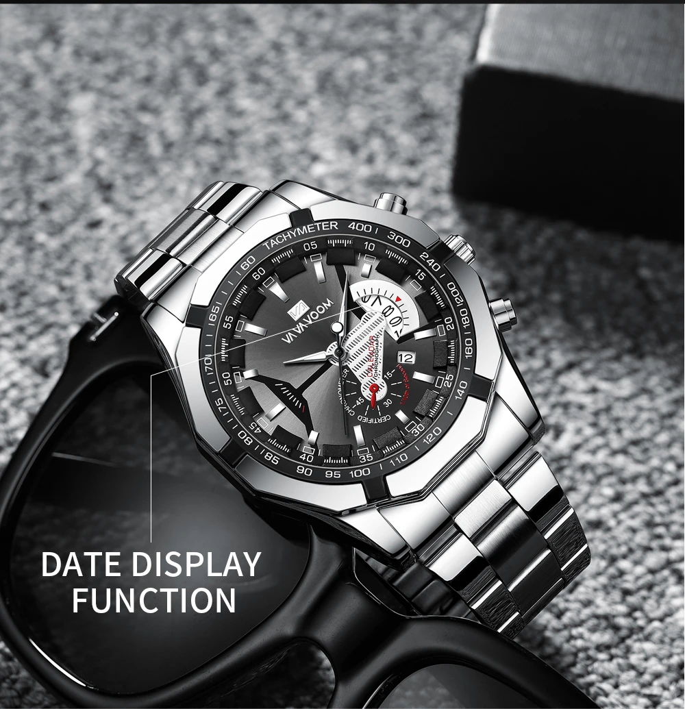 Top Brand Luxury VA VA VOOM Watch Selling Gold Sports Casual Quartz ...