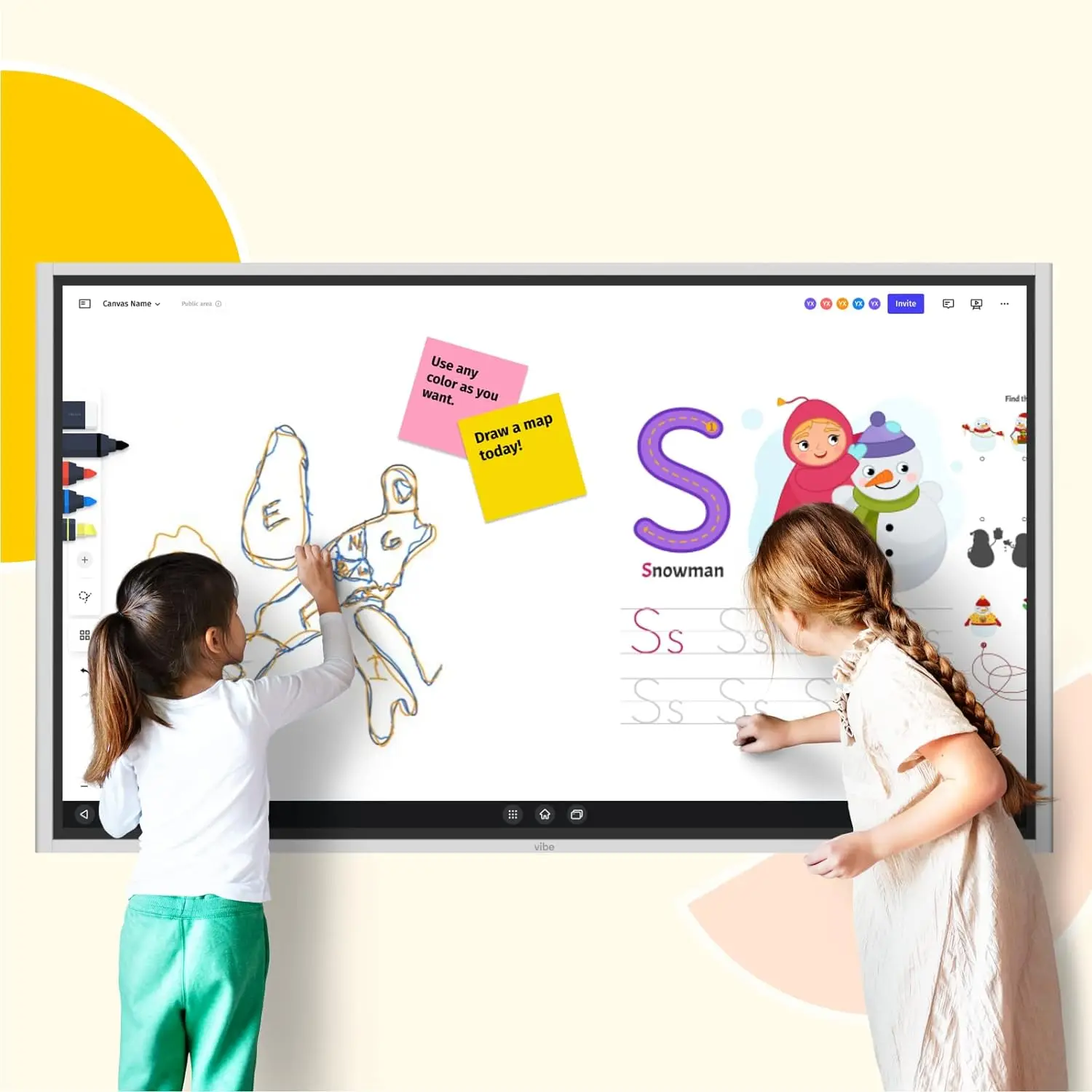 Smart Board Touchscreen Display 4k Uhd Interactive White Board All-in ...