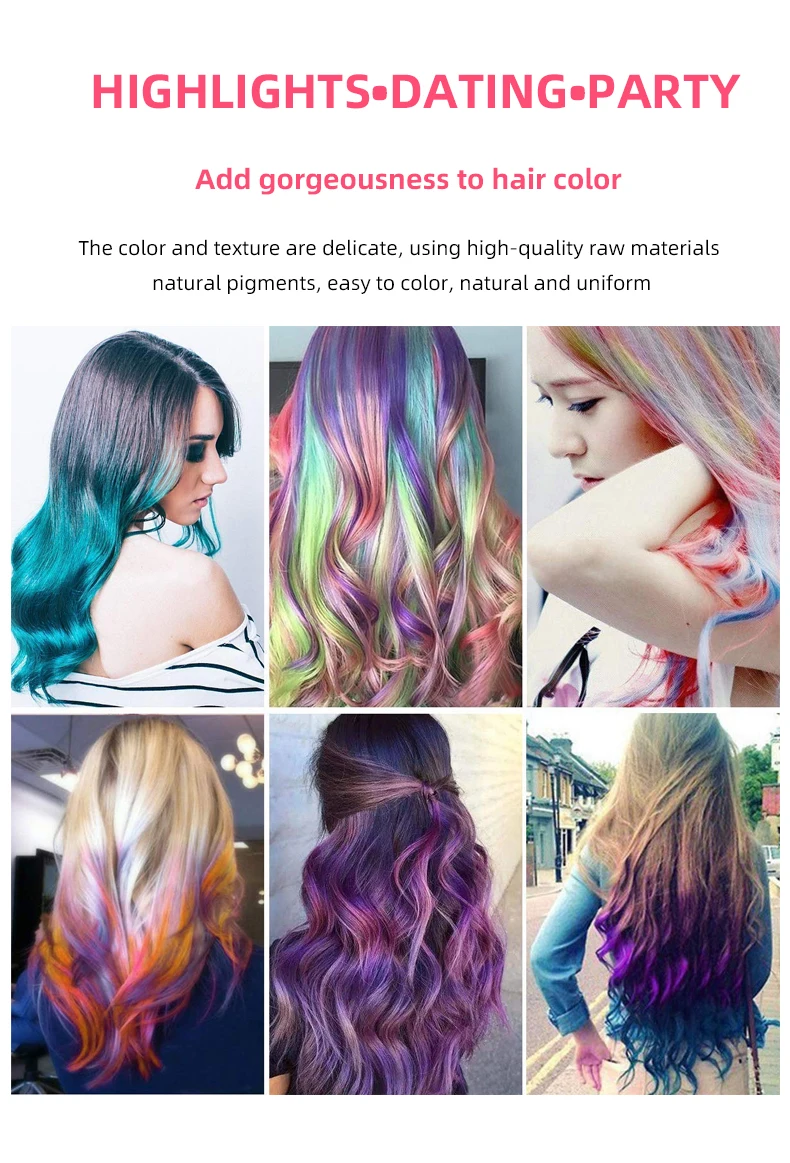 Dog Pet Washable Hair Color Dye Pastel Diy Temporary Hair Chalk Comb ...