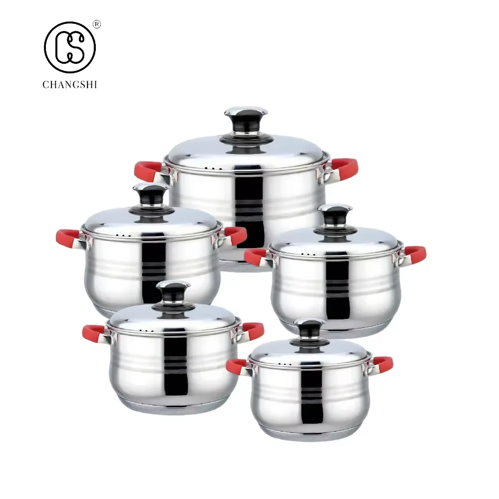 High Quality One Set Cooking Pots None Stick Stainless Steel Cookware ...