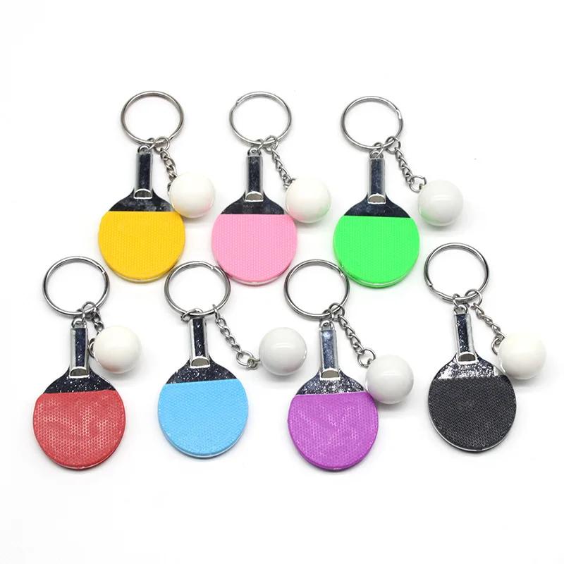 Wholesale Metal Sports Gift Ping Pong Keychain Gadgets Table Tennis ...