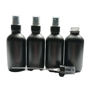 Hot Selling 120ml Matte Black Glass Spray Bottle 4oz Boston Spray ...