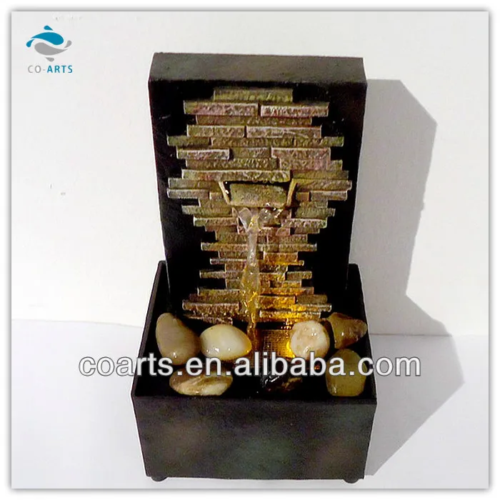 Easy Operate Home Tabletop Mini Waterfall Fountain Outdoor Decoration ...