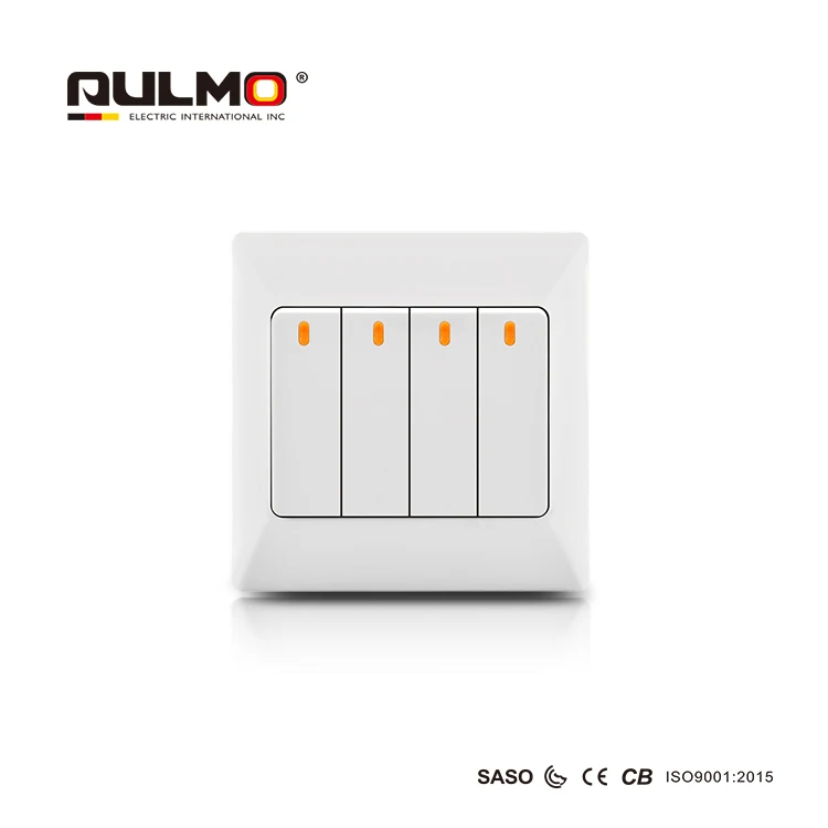 AULMO 4 GANG 1 WAY SWITCH BIG BUTTON FULL PC FACEPLATE GOOD QUALITY ...