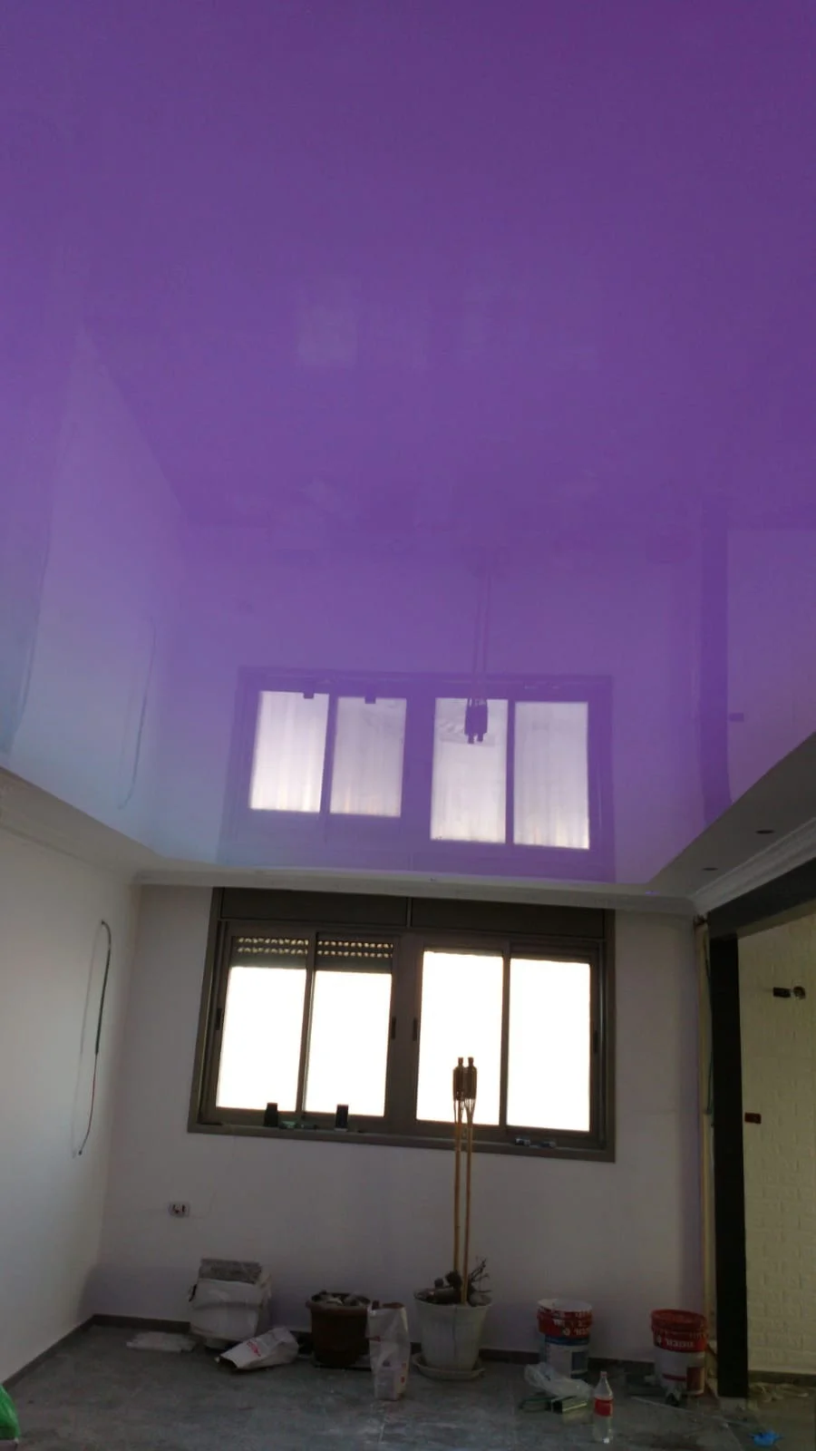 FOXYGEN MSD PVC Modern Ceiling Tiles - White Glossy Film