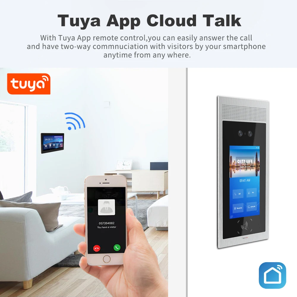 Digital Ip Sip Wifi Password Face Recognition 8" Access Control ...