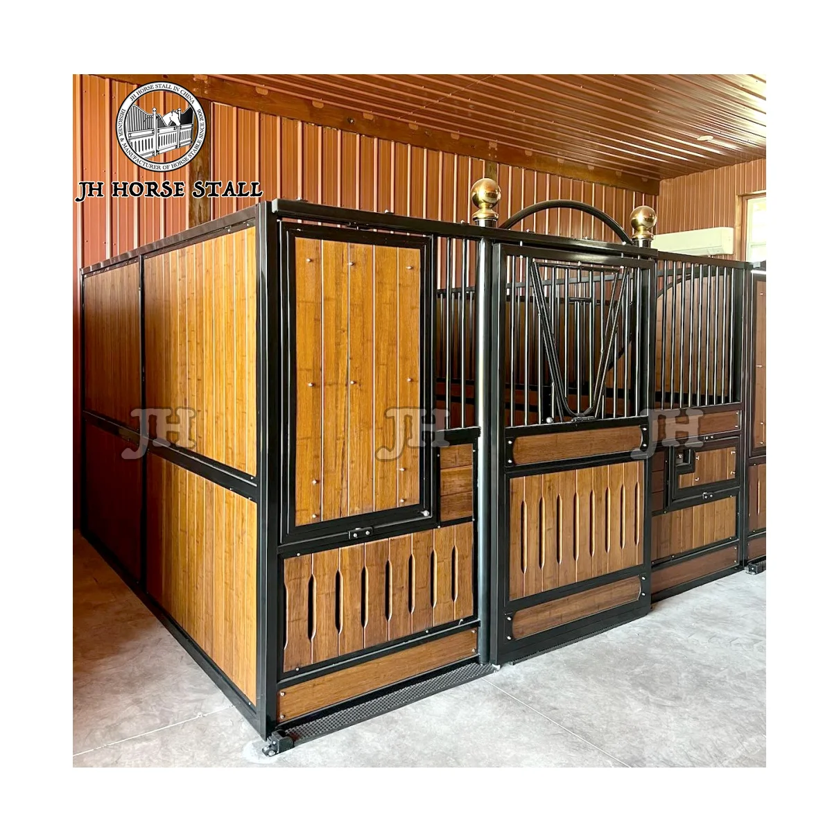 Luxury Outside Hot Galvanized Steel Structure Horse Stable Barn Room Horse Stall Front Sliding ...
