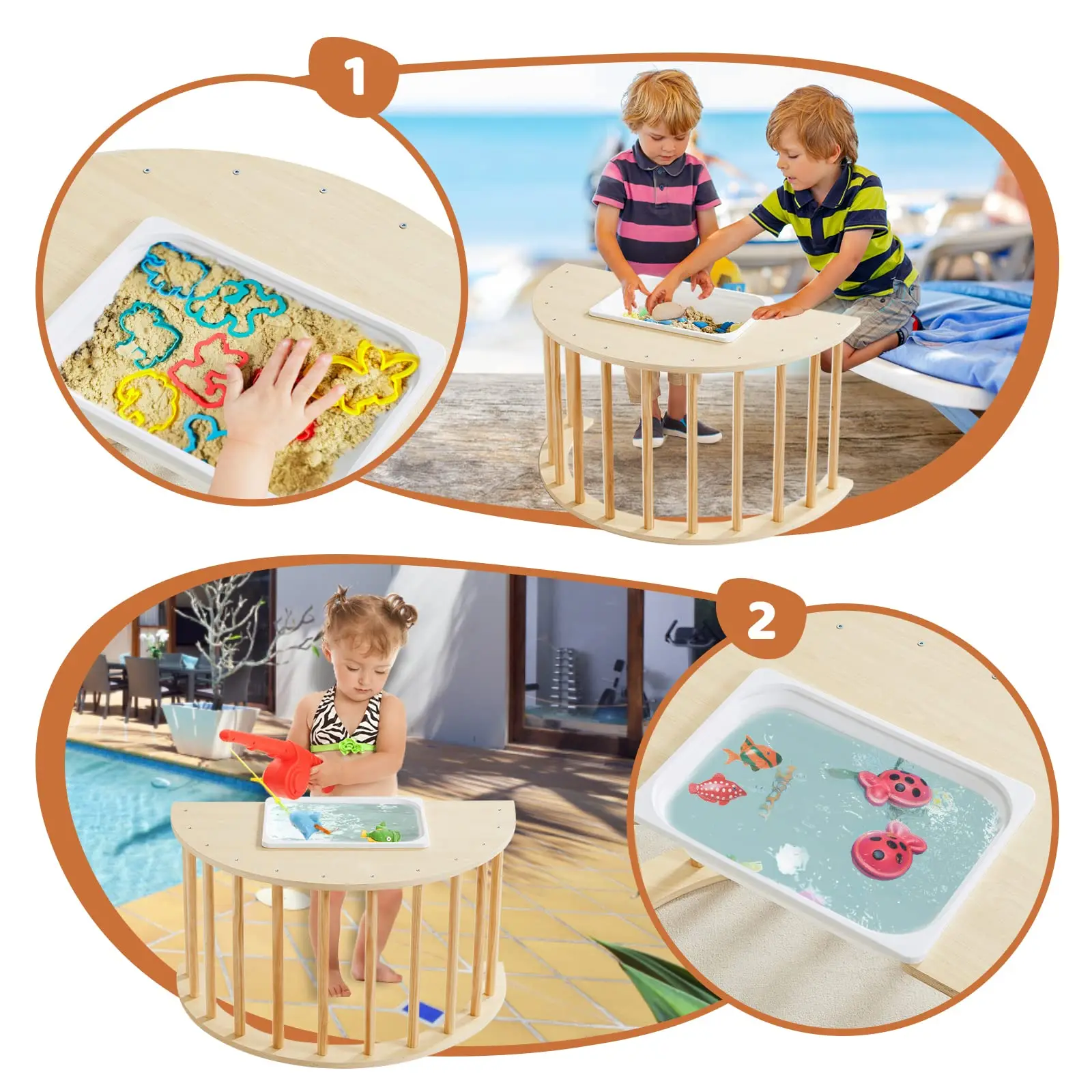 Climbing Arch Sensory Table Montessori Climbing Gym For Kids Rocker ...