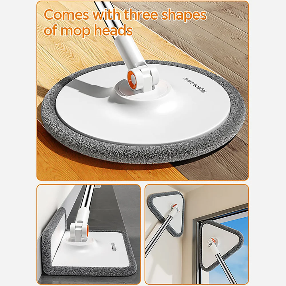Joybos 360 Spin Mop Bucket Set with Three Mop Heads - Eco-Friendly ...