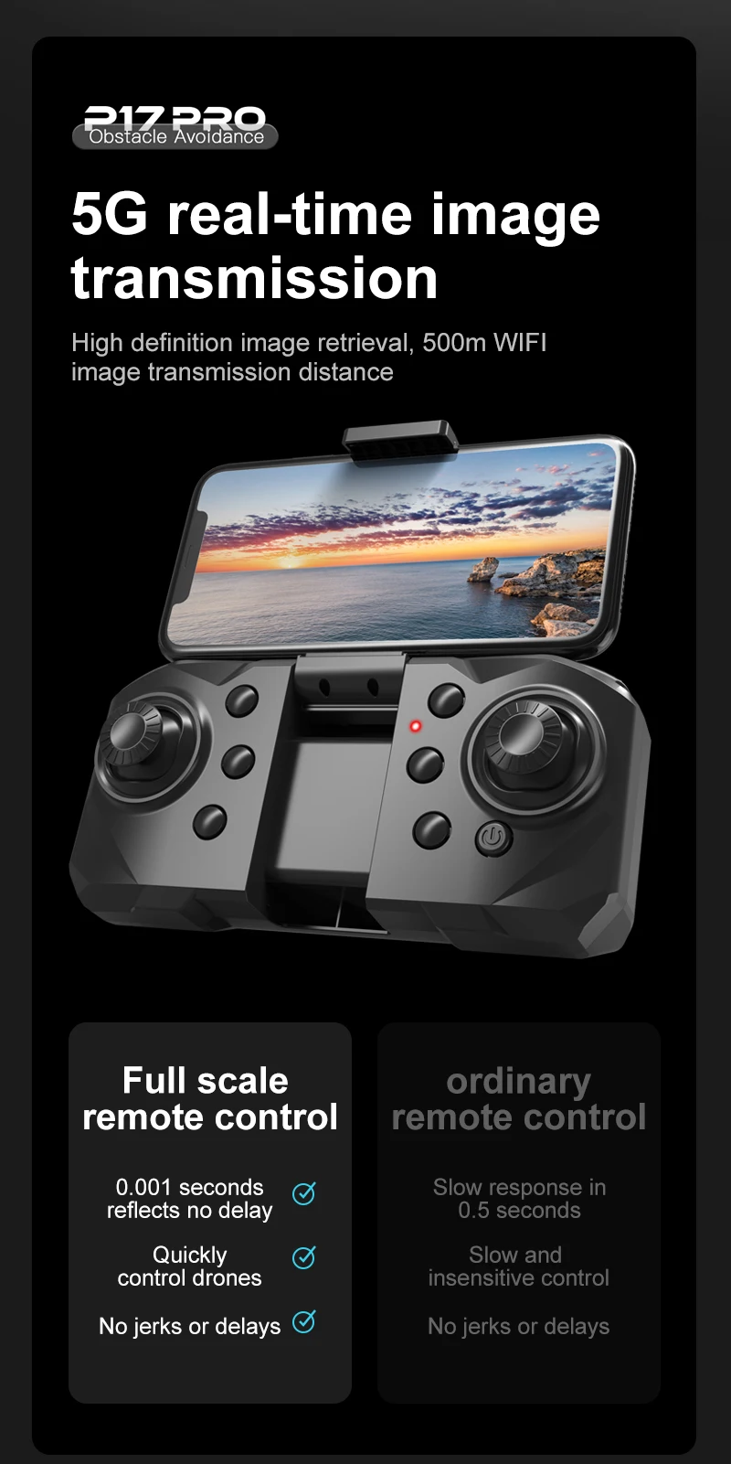 Dual Camera Drone GPS Foldable RC Drone 5G Wifi FPV Quadcopter