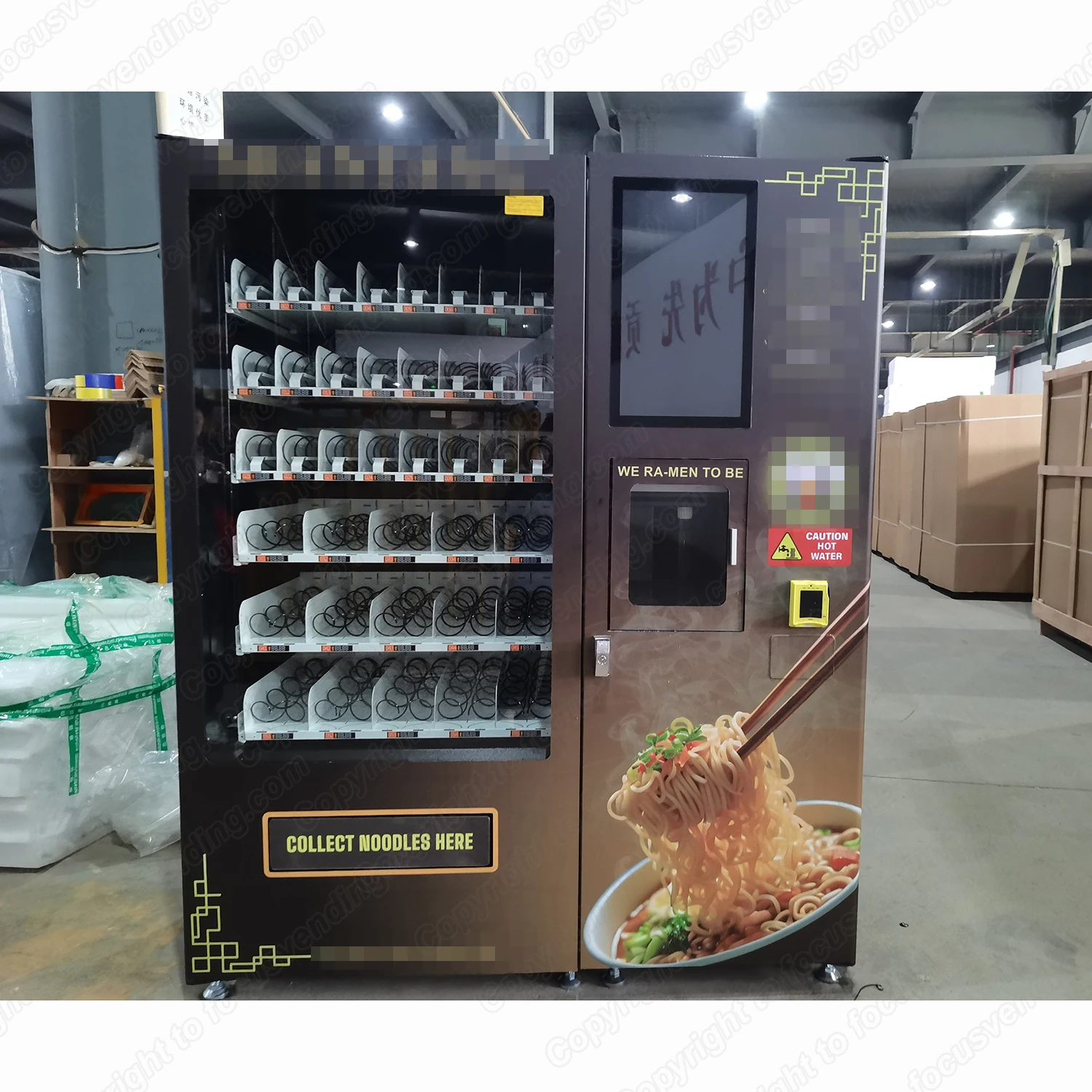 Focusvend Touch Screen Instant Noodles Vending Machine Automatic Milk ...