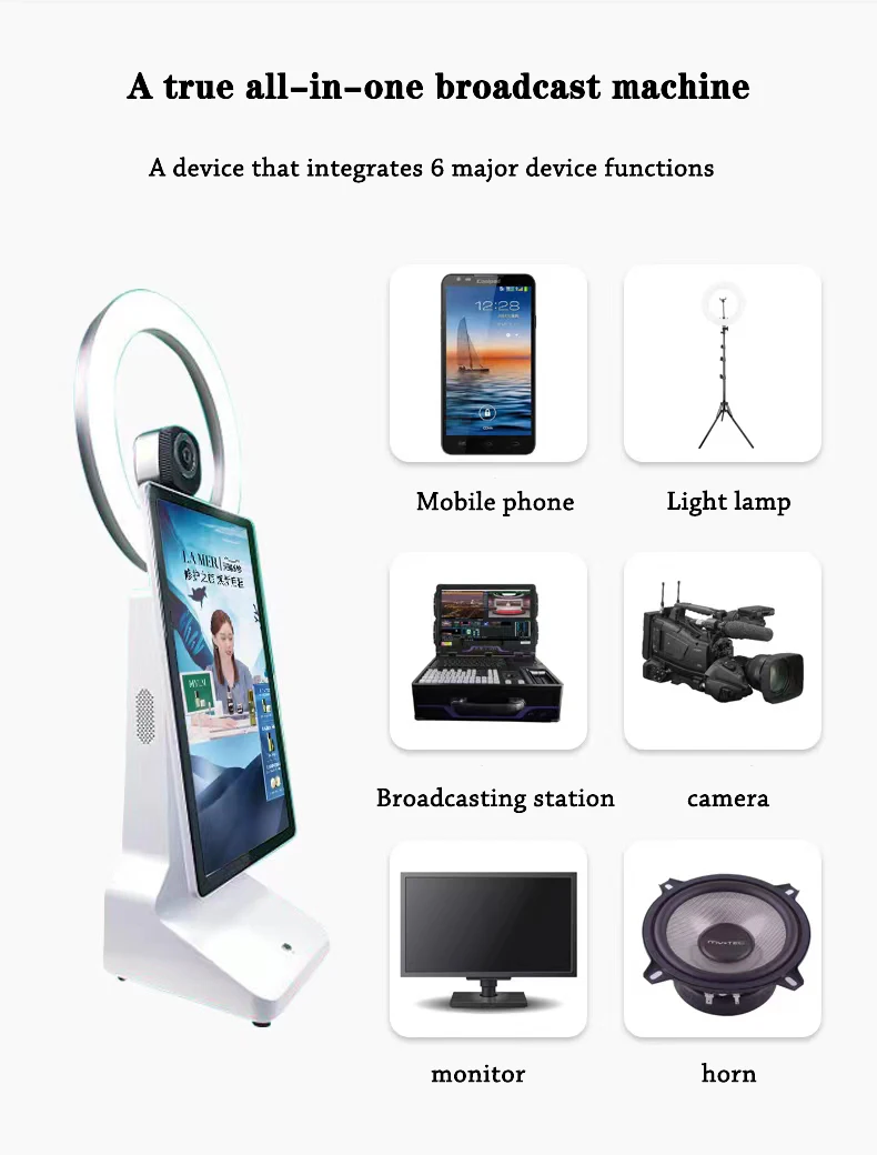 Professional Intelligent Live Broadcast Equipment 15.6 Inch 10 Points ...