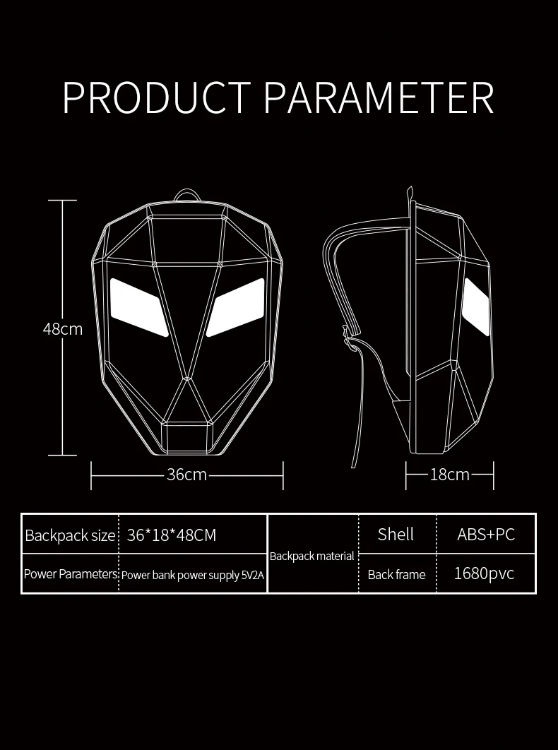 Travel Waterproof Backpack - LED Eye Backpack for Men