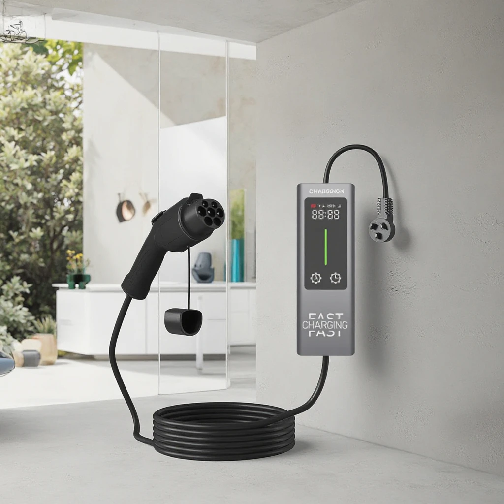 European Standard V2L 7KW Portable Electric Vehicle Charging Station AC ...