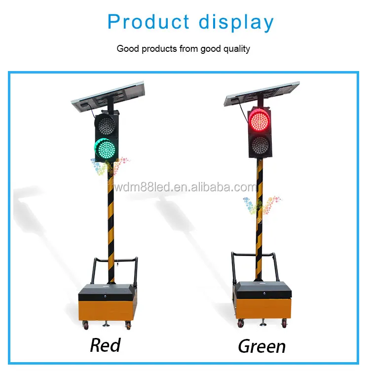 200mm Solar Traffic Lights Temporary Use Of Solar Mobile Traffic Lights ...