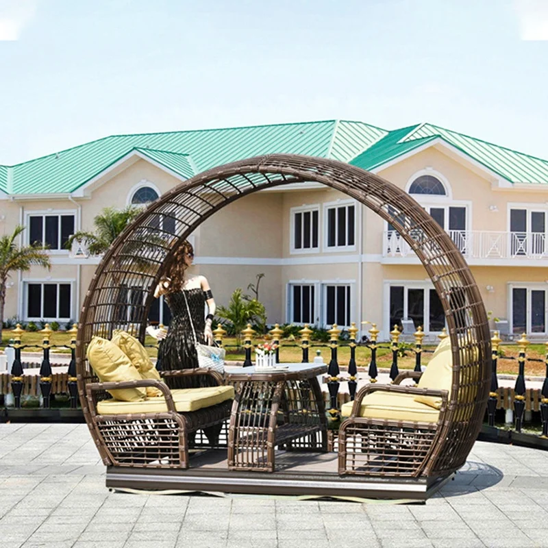 Modern Rattan Swings Rocking Basket Balcony Courtyard Garden Outdoor ...