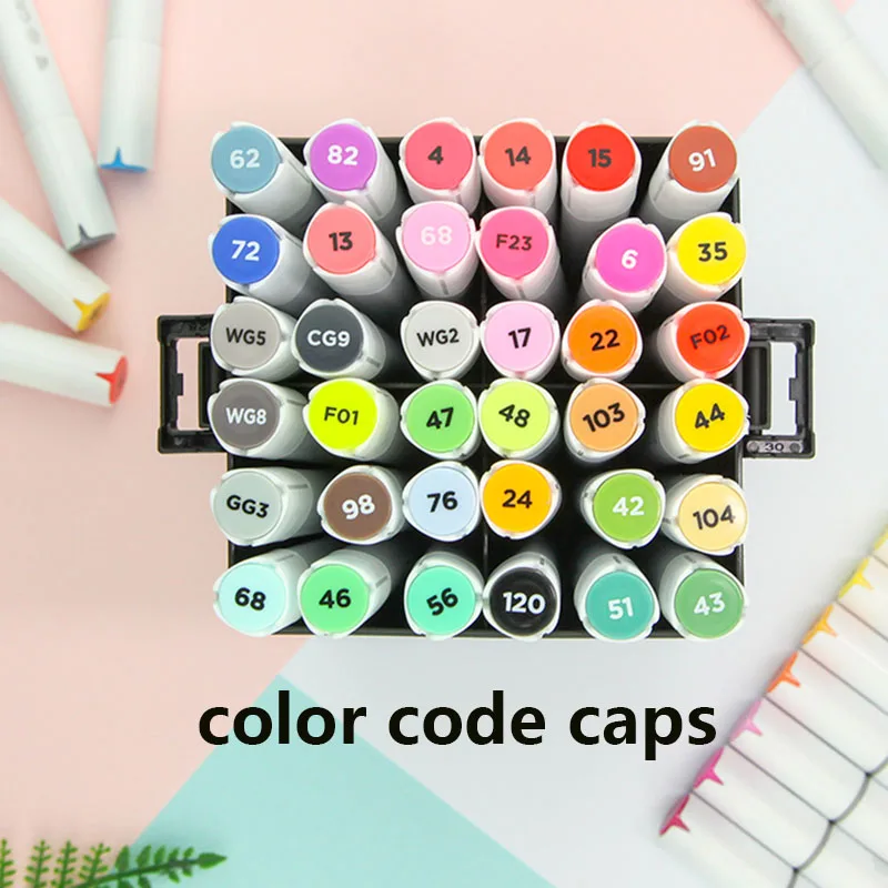 Bview Art New Design Total 108 Colors Alcohol Based Triangle Dual Tip ...