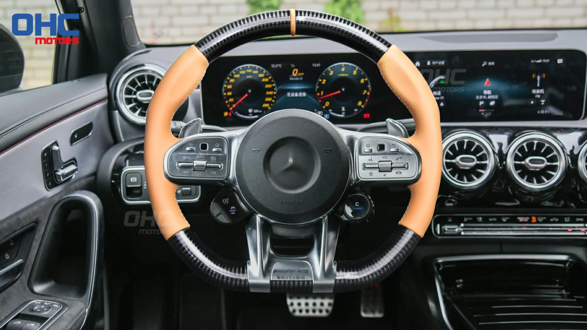 Custom Real Carbon Fiber Steering Wheel Fit For Mercedes Benz Cls63 ...