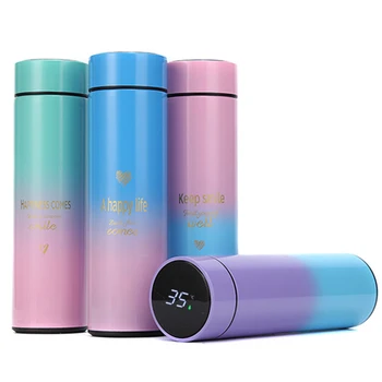 Cheap 500 Ml Smart Water Bottle Cup Led Stainless Steel Vacuum Flask ...