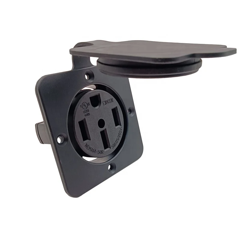 14-50R Power Outlet Concealed Socket with Waterproof Cover for Vehicles ...