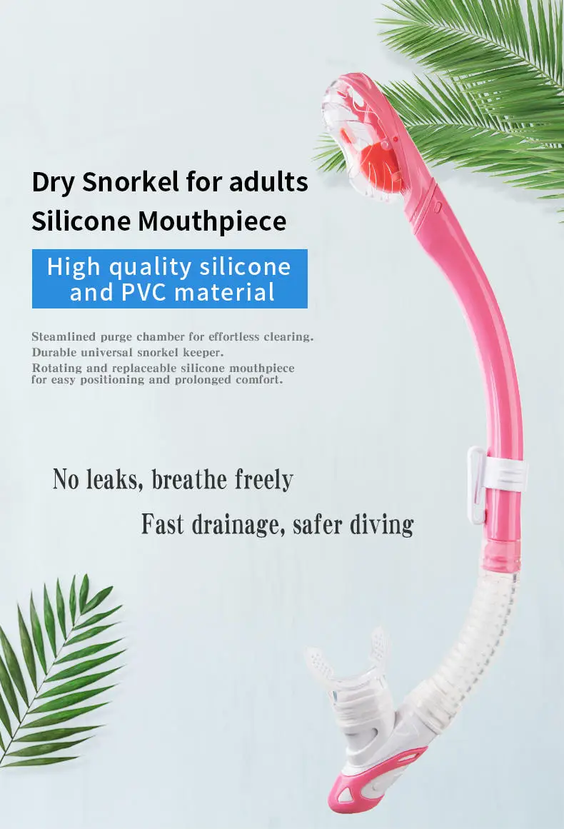 Comfortable Food Grade Silicone Snorkel - Diving & Swimming