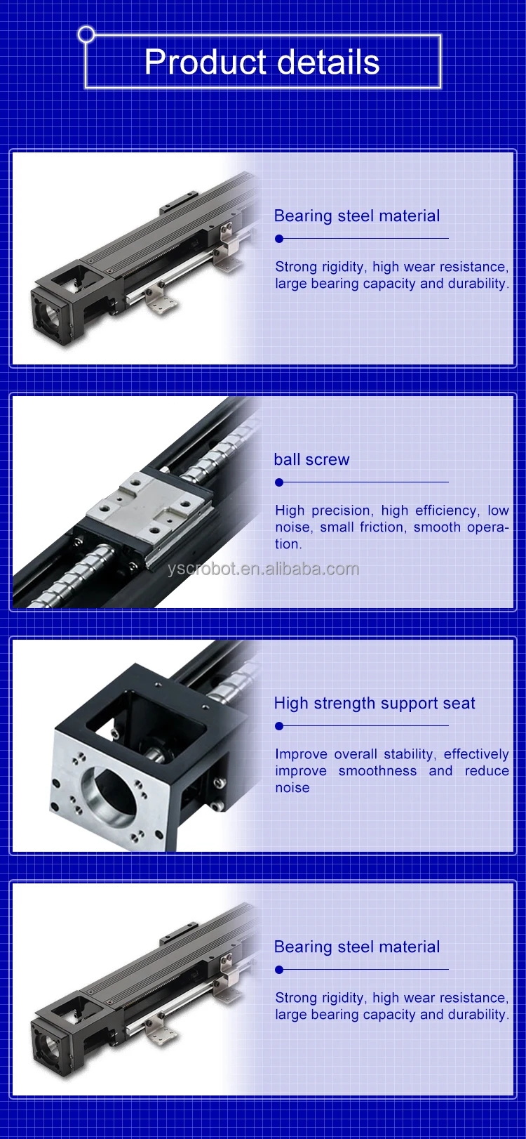 Kk86 Ball Screw Motorized Cnc Single Axis Robots Linear Stage Actuator Sliding Modules Table ...