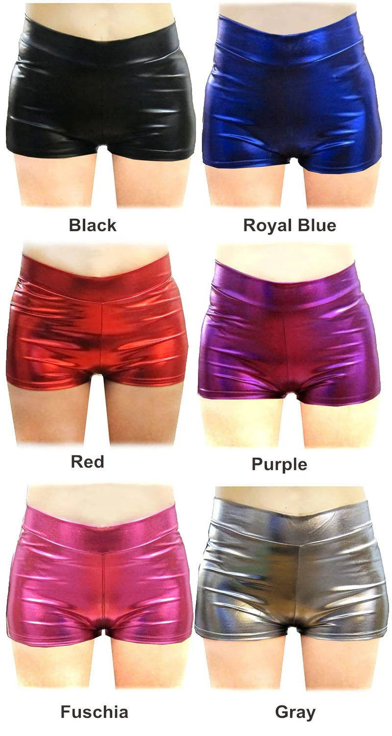 Wholesale Shiny Liquid Hot Pants - Wet Look Sexy Shorts