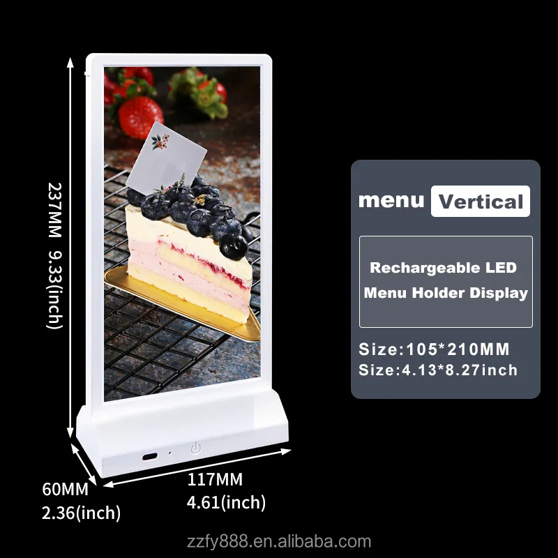 Rechargeable LED Menu Light Boxes - Double-Sided Advertising
