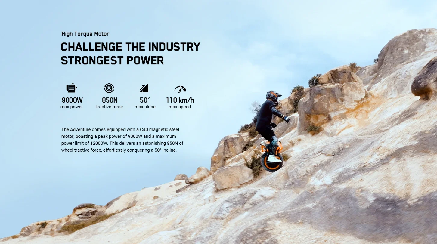 INMOTION V14 Electric Unicycle - 120km Long Range Ride