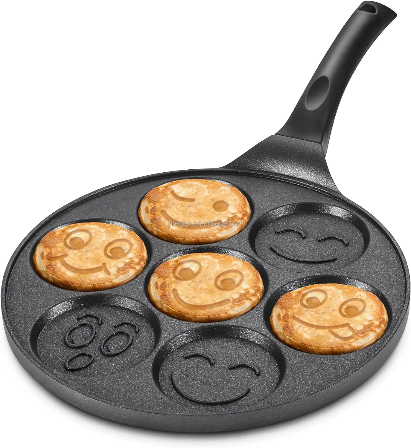 Household Seven-Hole Pancake Pan Cartoon Nonstick Pan Breakfast Pan ...