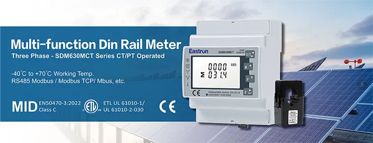 Eastron SDM630MCT 3 Phase Smart Energy Meter ETL Certified with RS485 ...