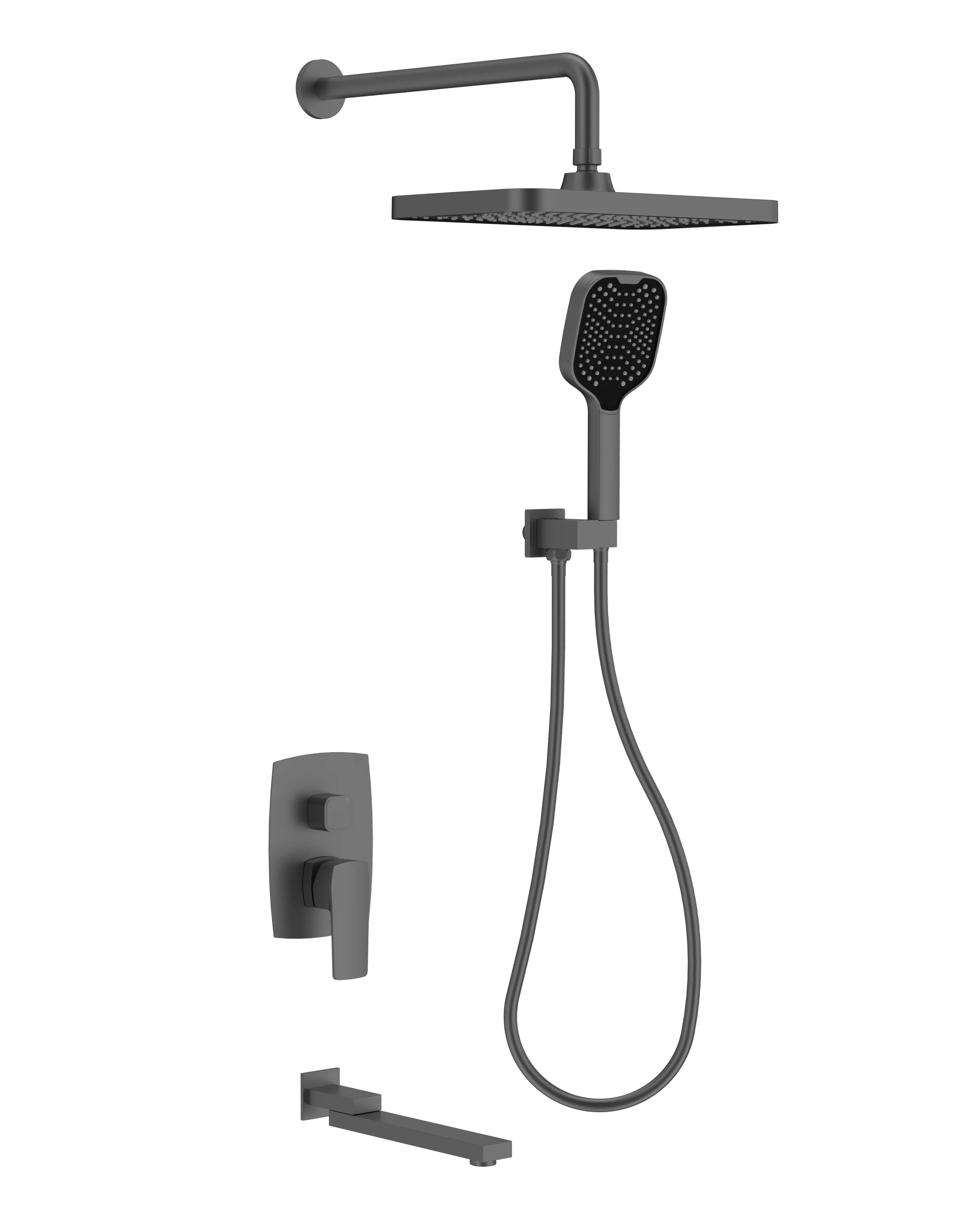 8inch Square Conceal Rainfall Shower Set UPC Shower System Shower Head ...