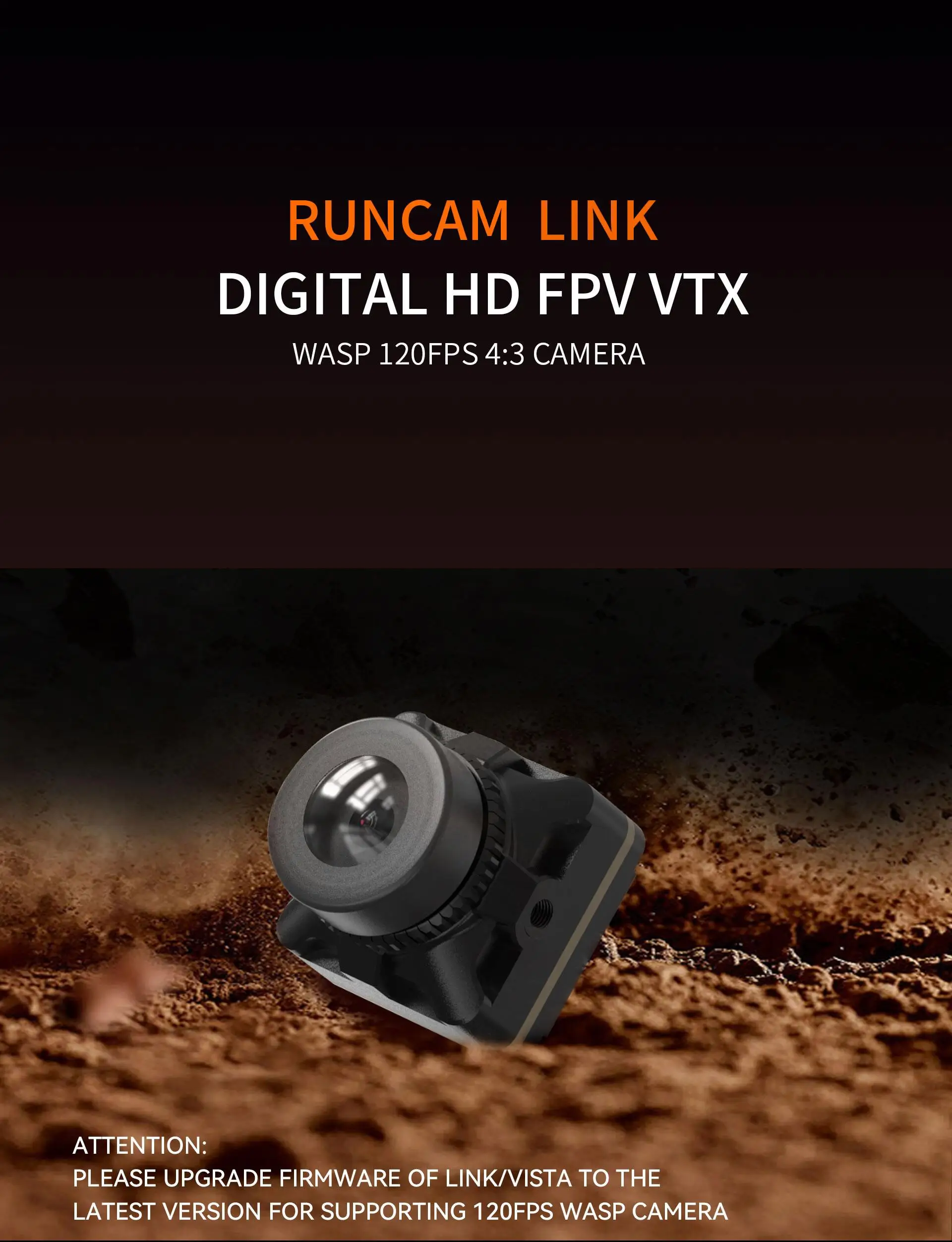 Runcam Link Wasp Nano Digital Fpv Vtx 120fps Caméra 4:3 8ch Djii Hd ...