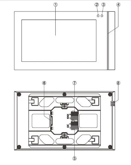 GVS KNX Smart Home 5 Inch KNX Touch Screen Panel Control V50