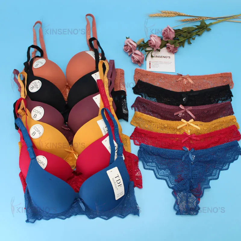 Custom Oem Odm Breathable Floral Thin Push Up Lace Bra And Briefs Set ...