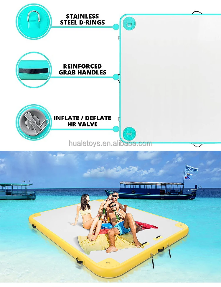 Water Yacht Air Mat Island Ponton Floating Inflatable Swimming Platform ...