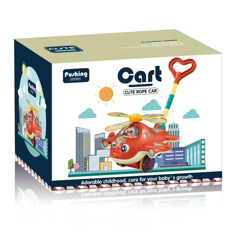 Plastic Handle Musical Push-pull Plane Car Toys Aircraft Kids Plastic ...