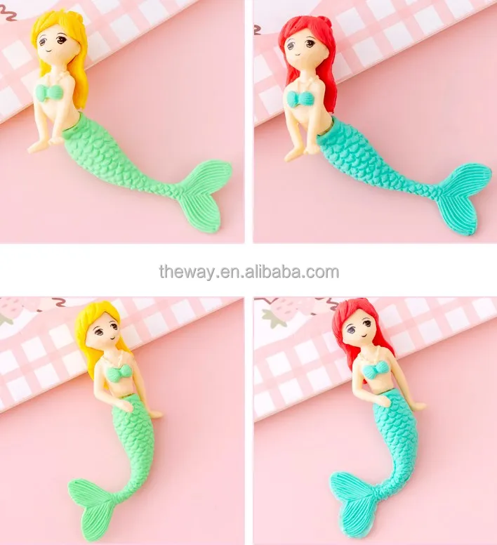 Mermaid Cartoon Cute 3d Eraser - Promotional Gift