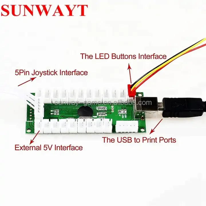 Zero Delay 1 Player Led Illuminated Arcade Usb Encoder For Arcade Game ...