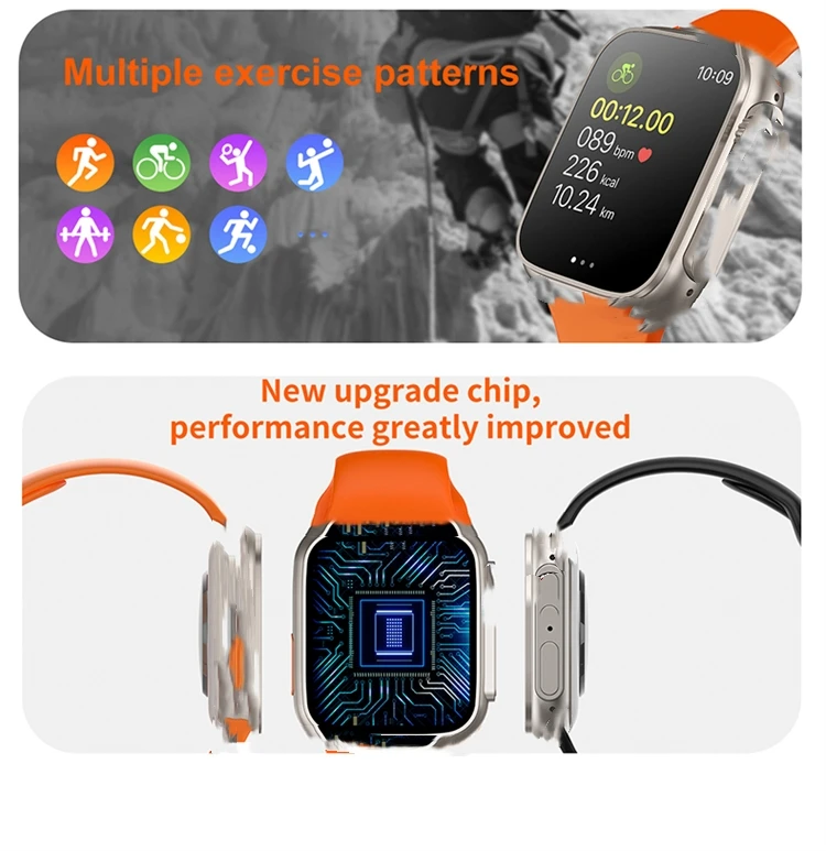 Latest Series 8 Smartwatch Ip68 Waterproof T900 Ultra Hiwatch Plus Pk ...